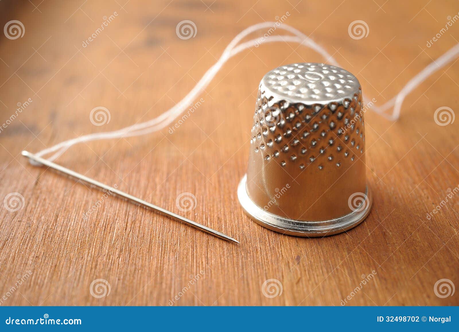 Needle with thread stock photo. Image of safety, silver - 32498702