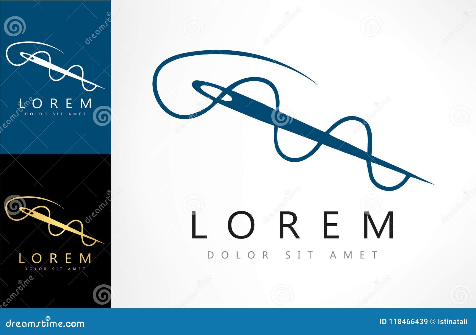 Needle With Thread Sewing Vector Logo | CartoonDealer.com #118466439