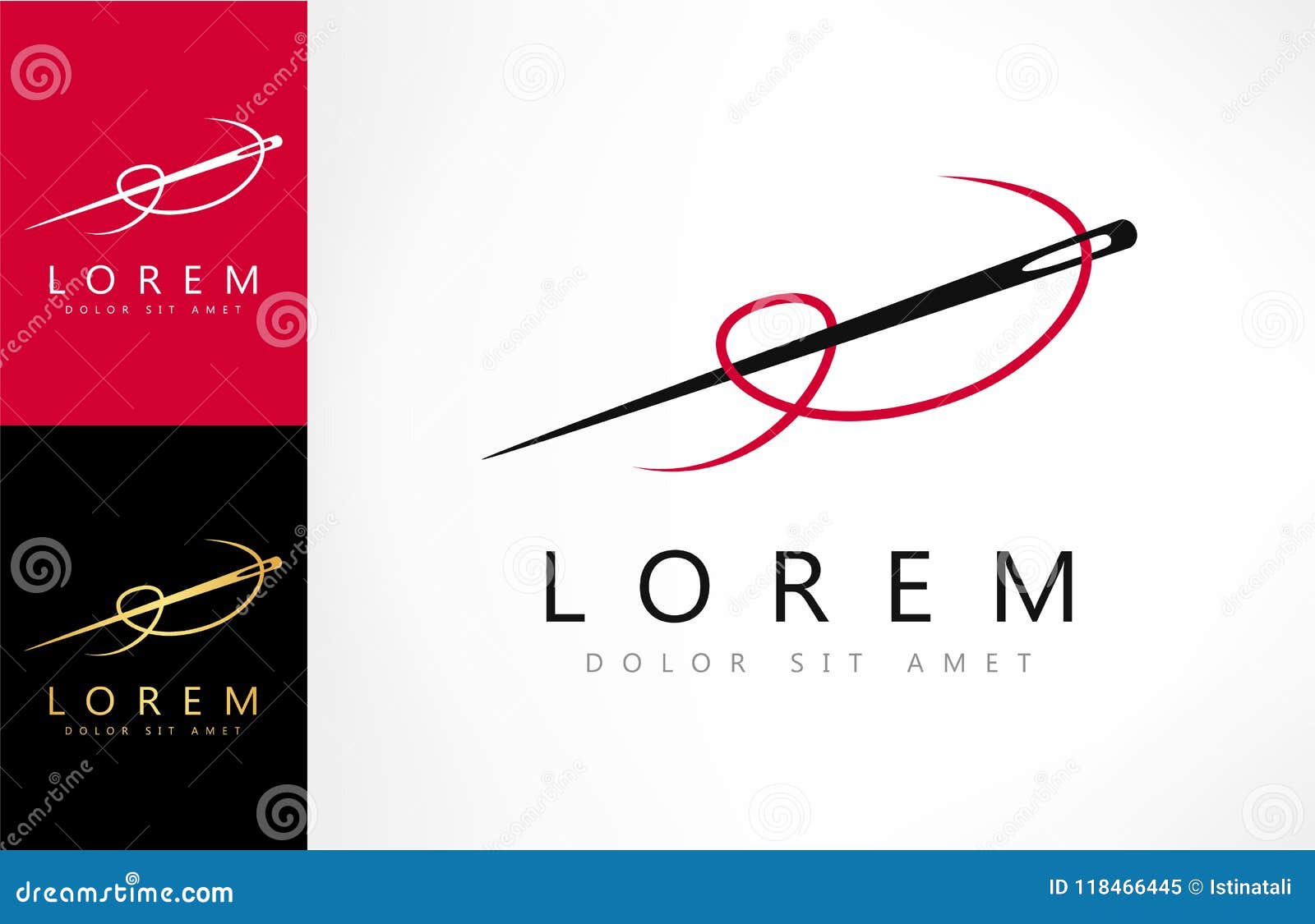 Needle With Thread Sewing Vector Logo | CartoonDealer.com #118466445