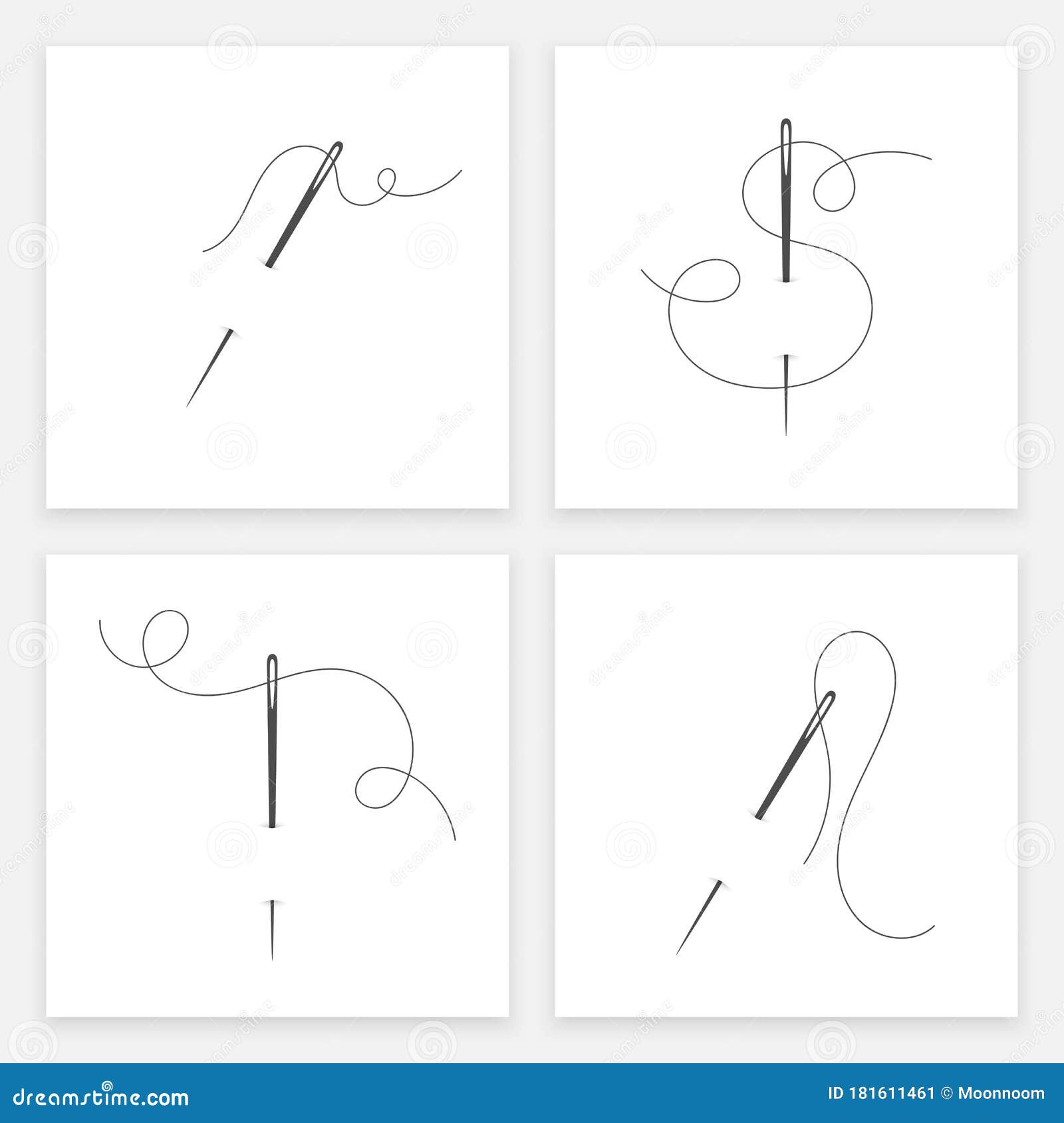 Needle With Thread Sewing Vector Logo | CartoonDealer.com #118466445