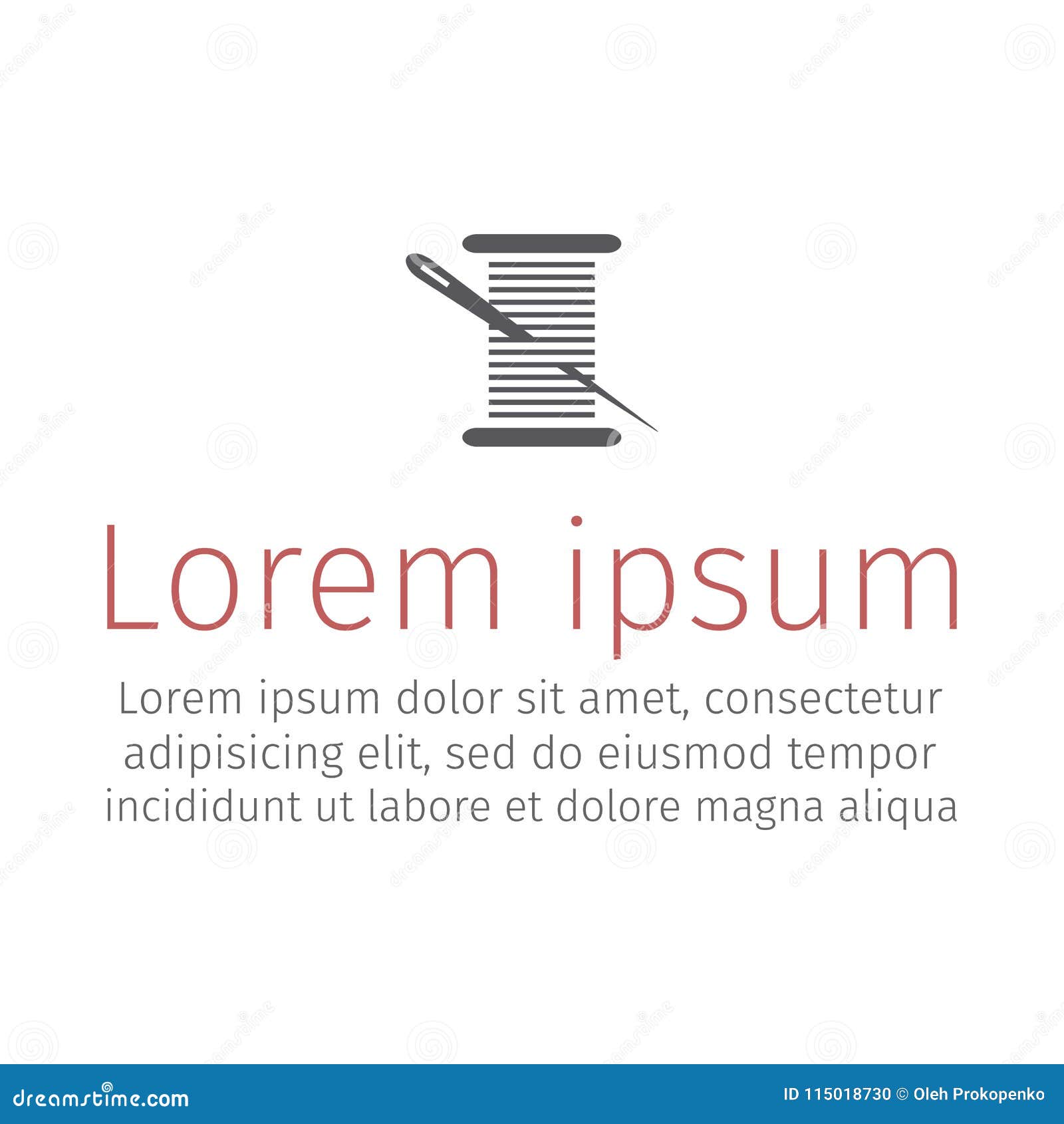 Needle and Thread Symbol. Flat Icon Stock Vector - Illustration of ...