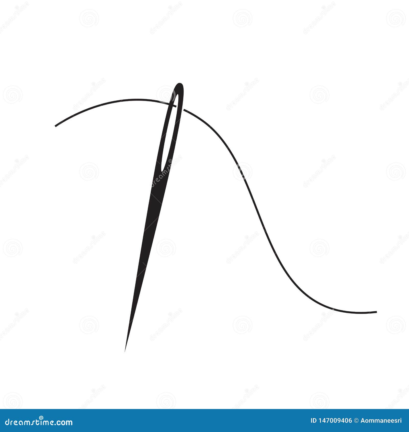 Needle and Thread Symbol, Sewing Concept Icon Stock Vector ...