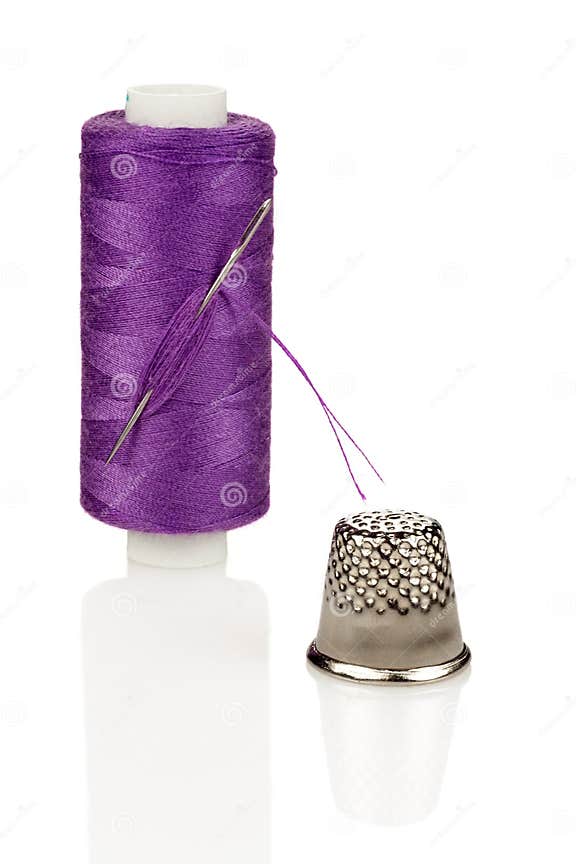Needle thread thimble stock image. Image of hobbies, backgrounds - 72252697