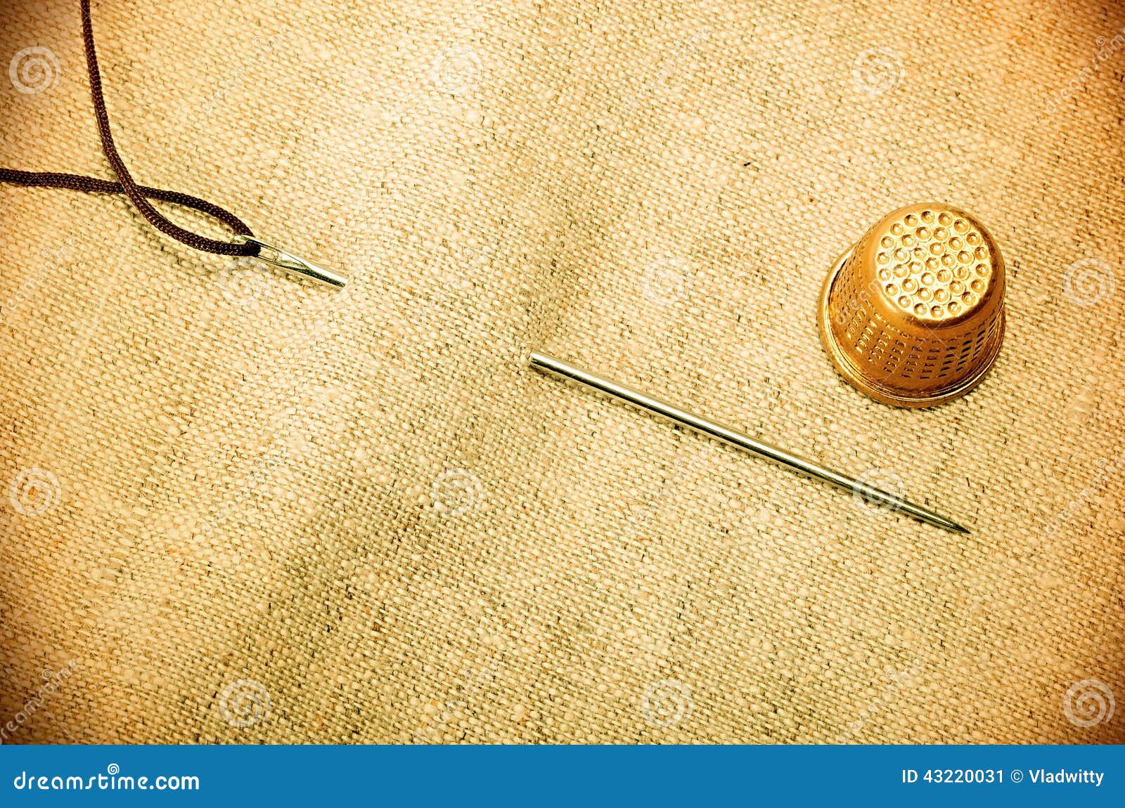 Needle Thread Thimble Retro Stock Image - Image of macro, craft: 43220031