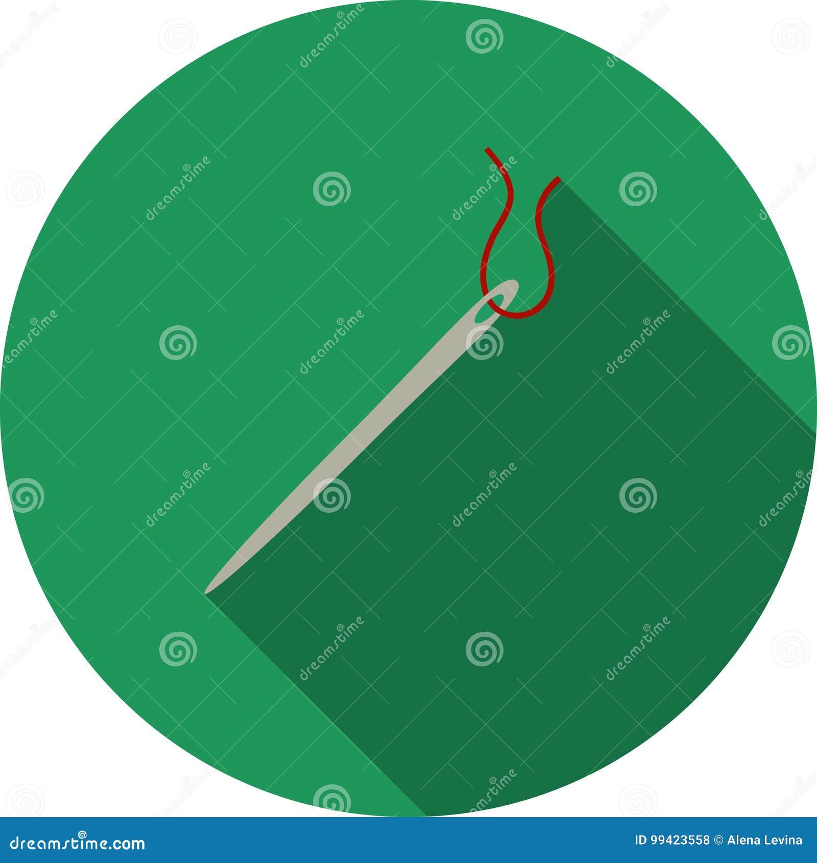 Needle and Thread Vector Icon Stock Vector - Illustration of isolated ...
