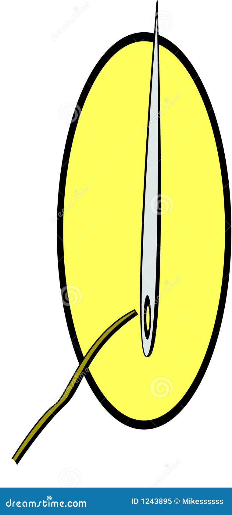 Needle and Thread Vector Illustration Stock Vector - Illustration of ...