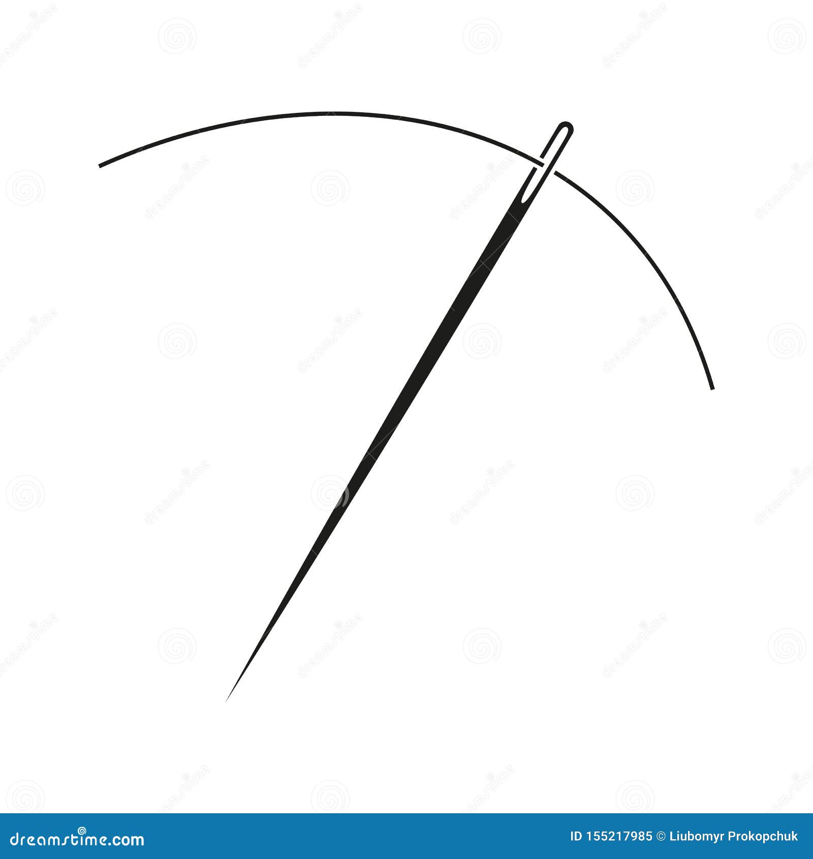 Needle and Thread Vector Modern Icon or Design Element Stock ...