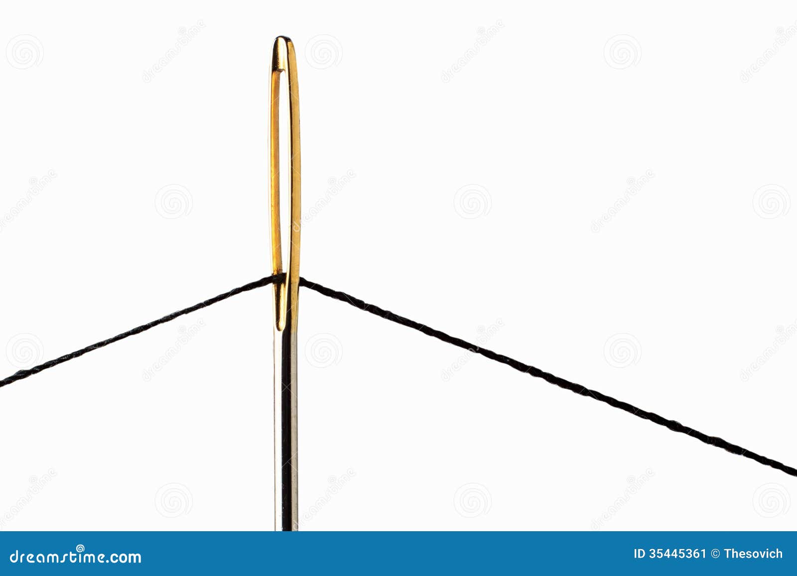 Needle with thread stock image. Image of needlework, sewing - 35445361