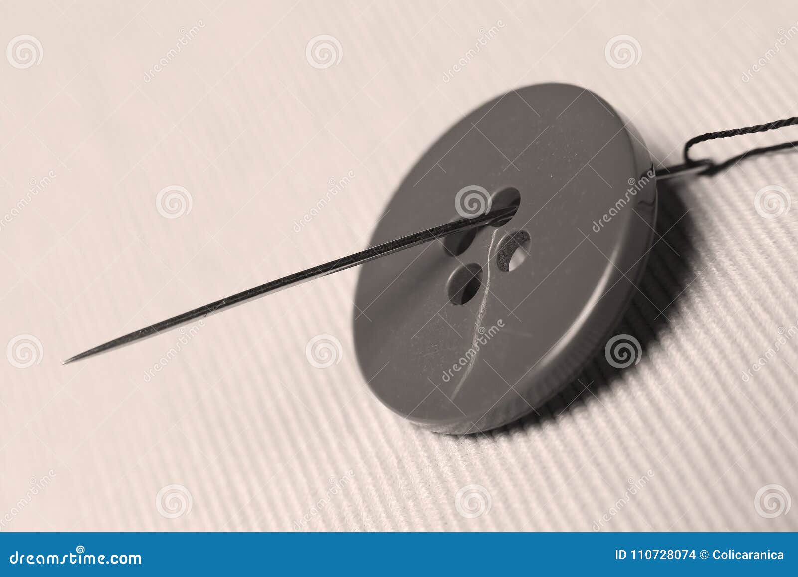 Needle and Thread, White Background Stock Photo - Image of tailor ...