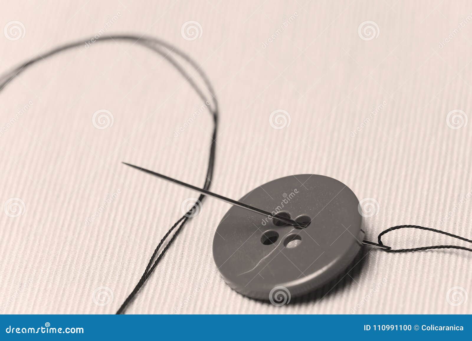 Needle and Thread, White Background Stock Photo - Image of tailor ...