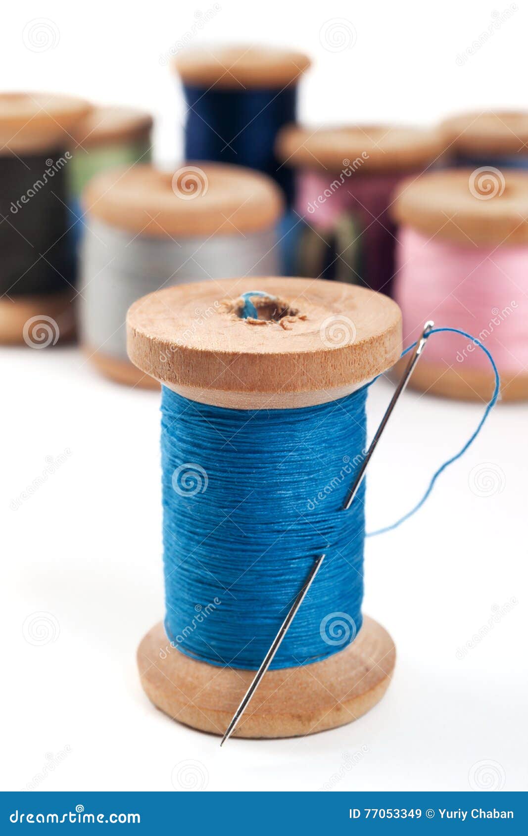 Needle and threads stock image. Image of needlework, repair - 77053349