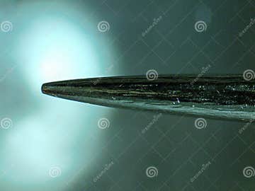 Needle Tip Under a Digital Microscope. Stock Image - Image of ...