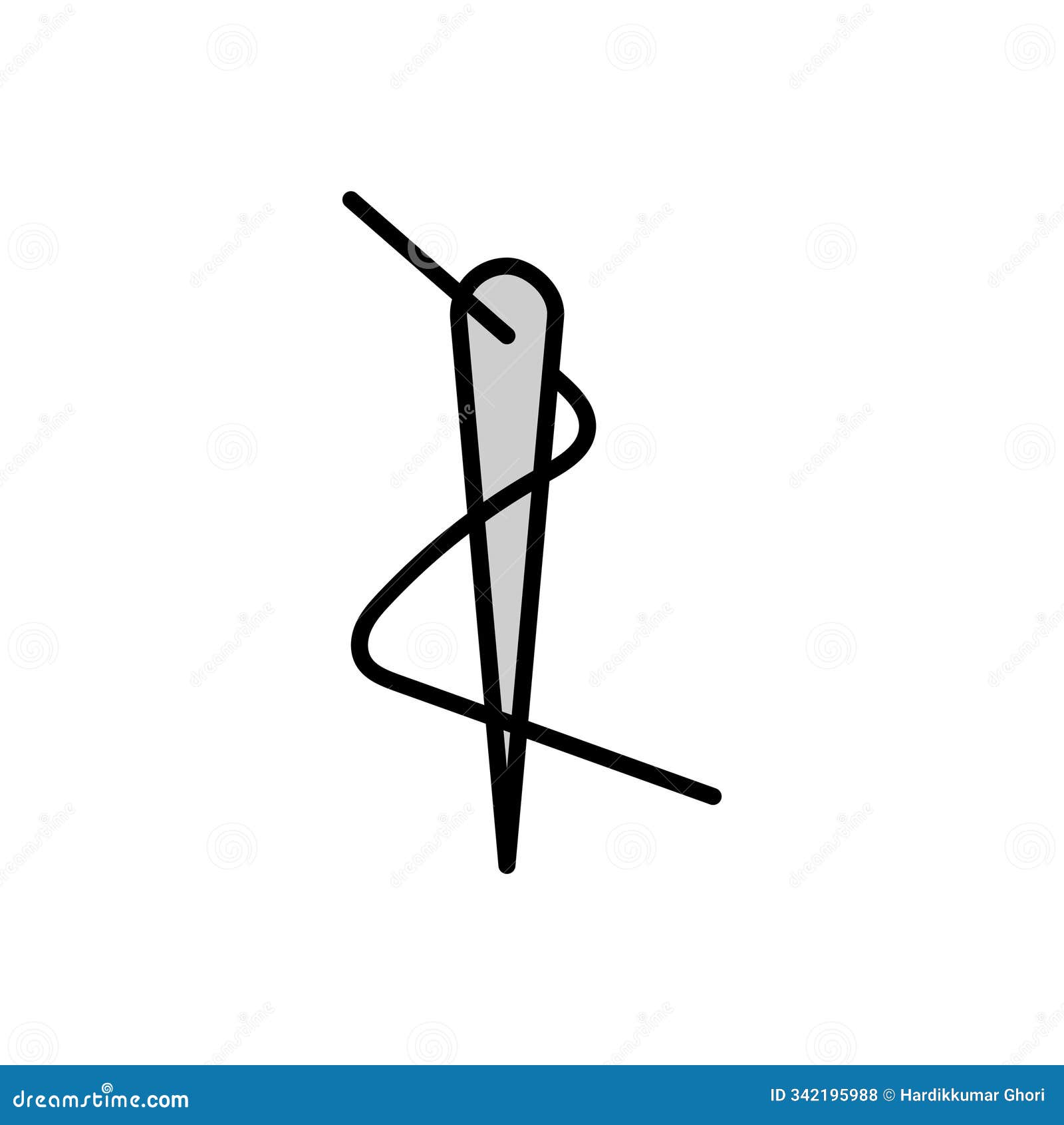 Needle Vector Icon Isolated on White Background Stock Vector ...