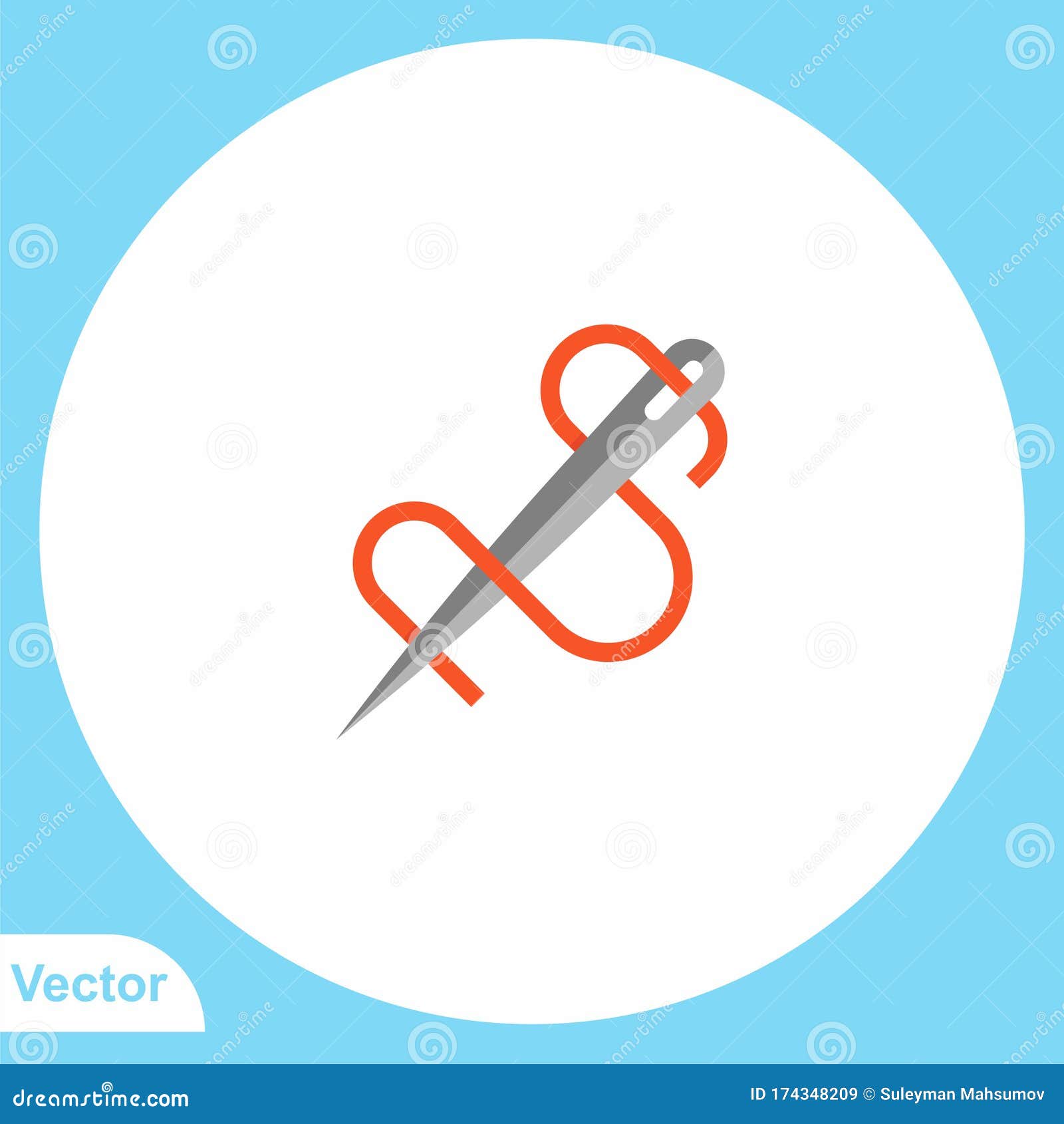 Needle Vector Icon Sign Symbol Stock Illustration - Illustration of ...