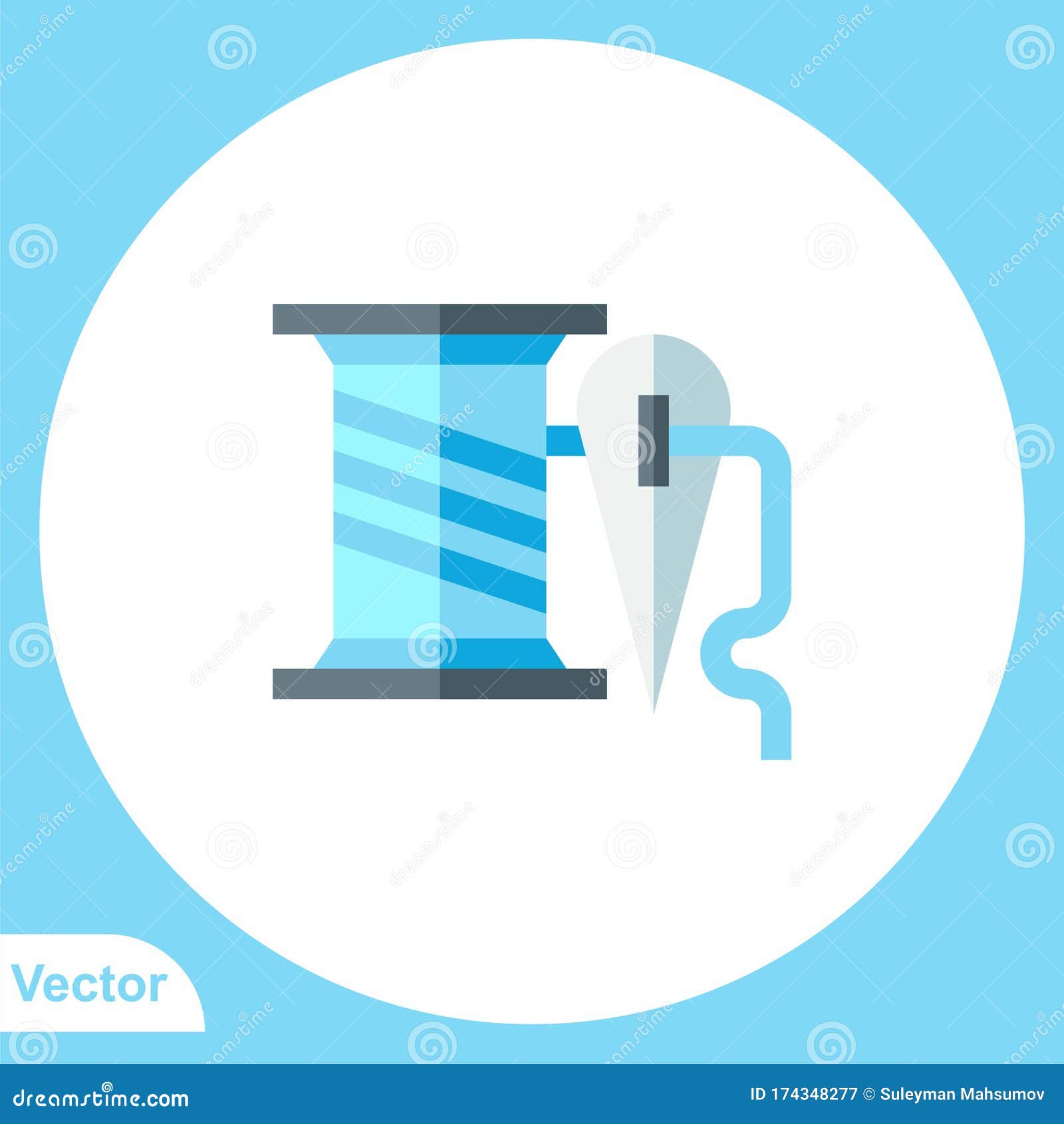 Needle Vector Icon Sign Symbol Stock Illustration - Illustration of ...