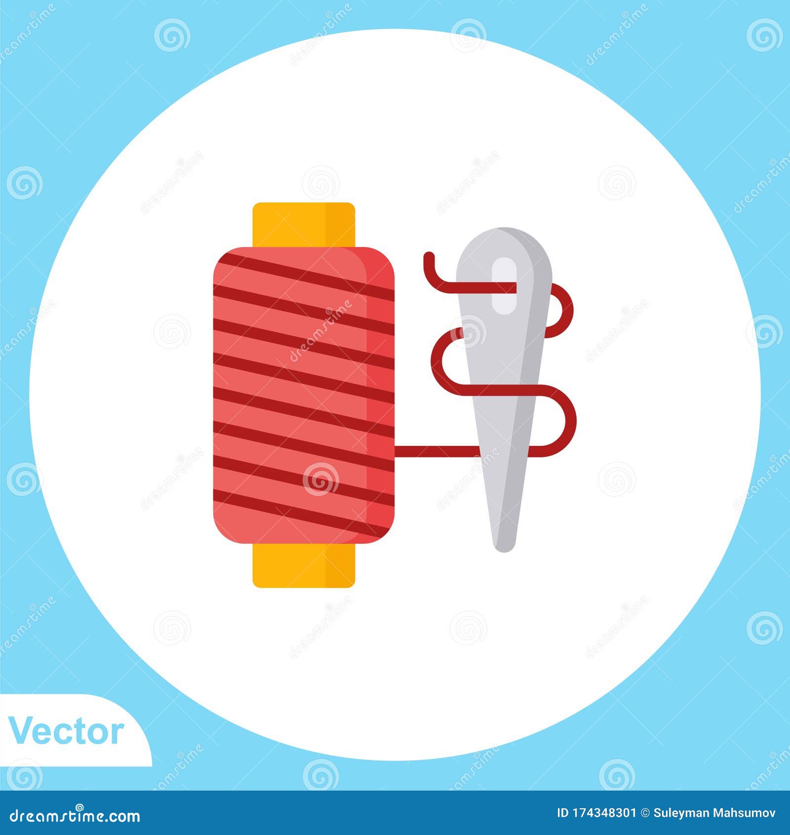 Needle Vector Icon Sign Symbol Stock Illustration - Illustration of ...