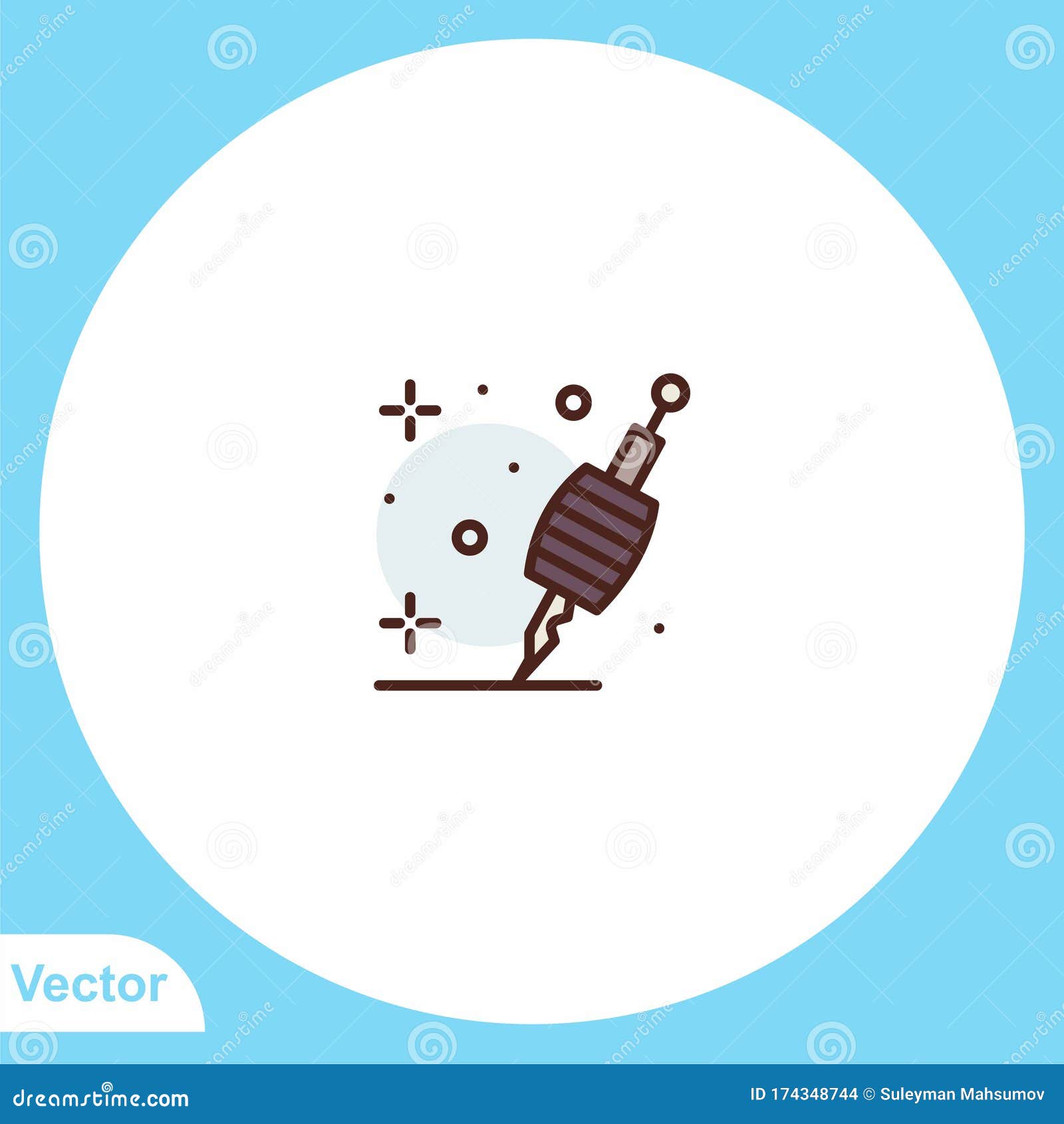 Needle Vector Icon Sign Symbol Stock Illustration - Illustration of ...