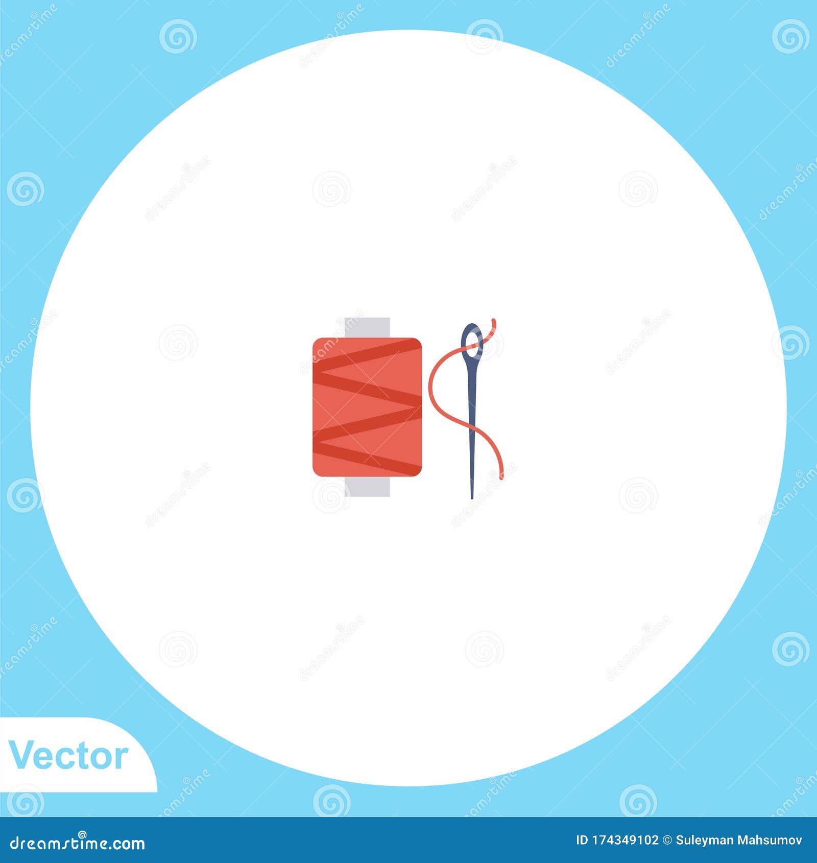 Needle Vector Icon Sign Symbol Stock Illustration - Illustration of ...