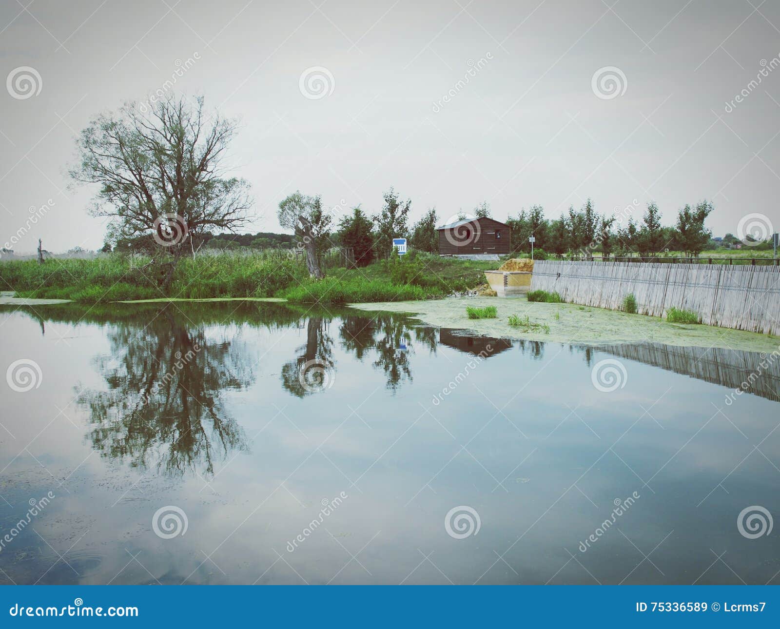 Needle Weir at Havel River. (Havelland, Germany). Stock Image - Image ...