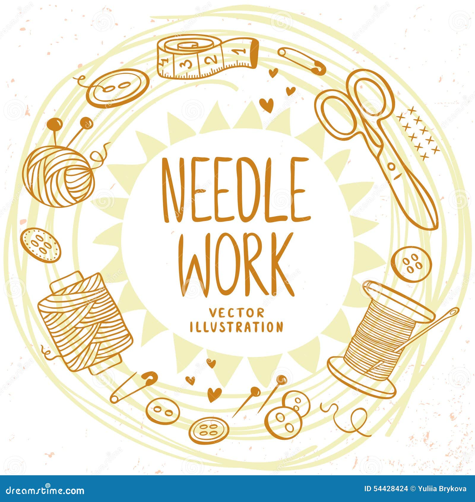 Needle work design stock vector. Illustration of background - 54428424