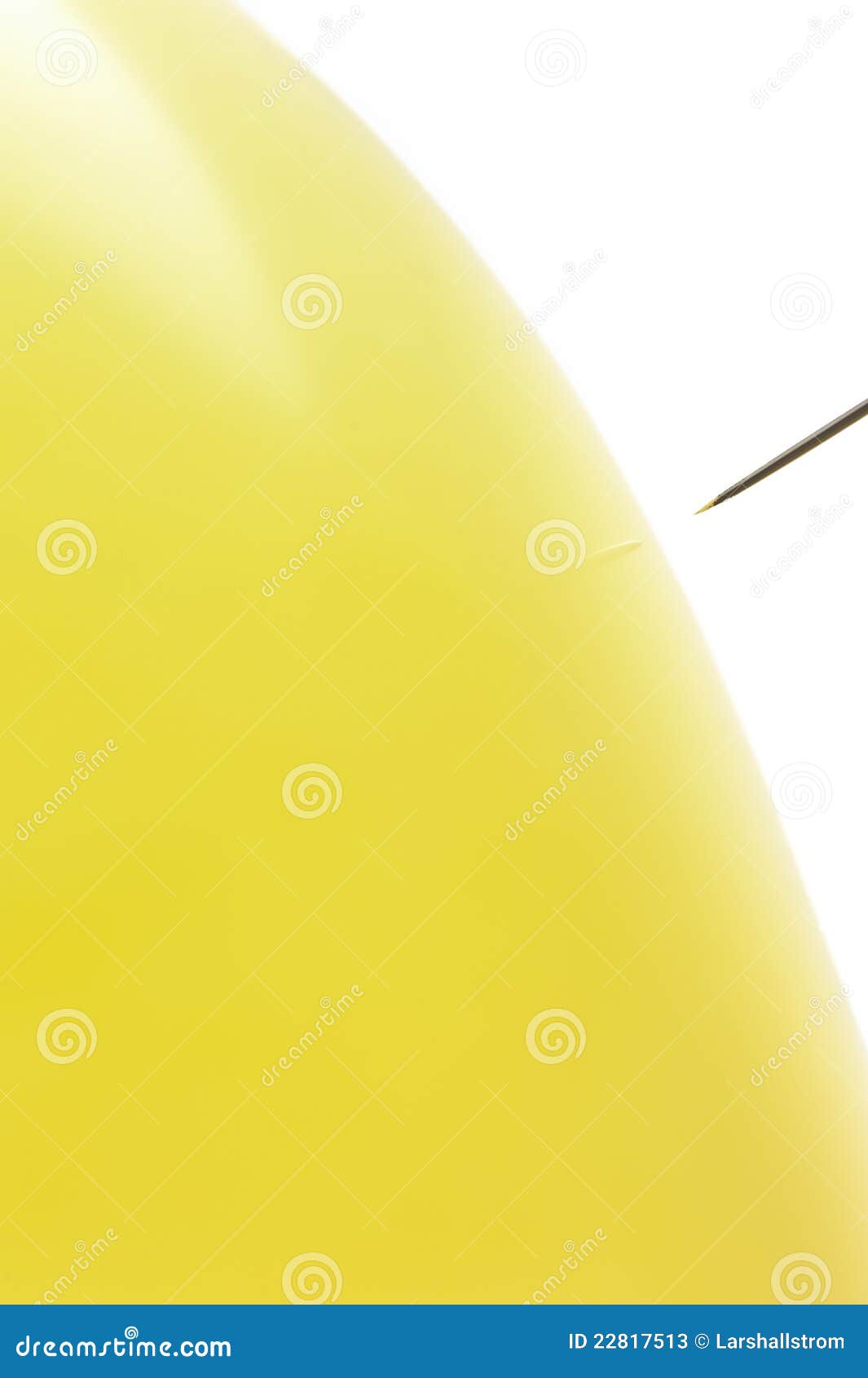 Needle and a Yellow Balloon Stock Image - Image of shot, needle: 22817513
