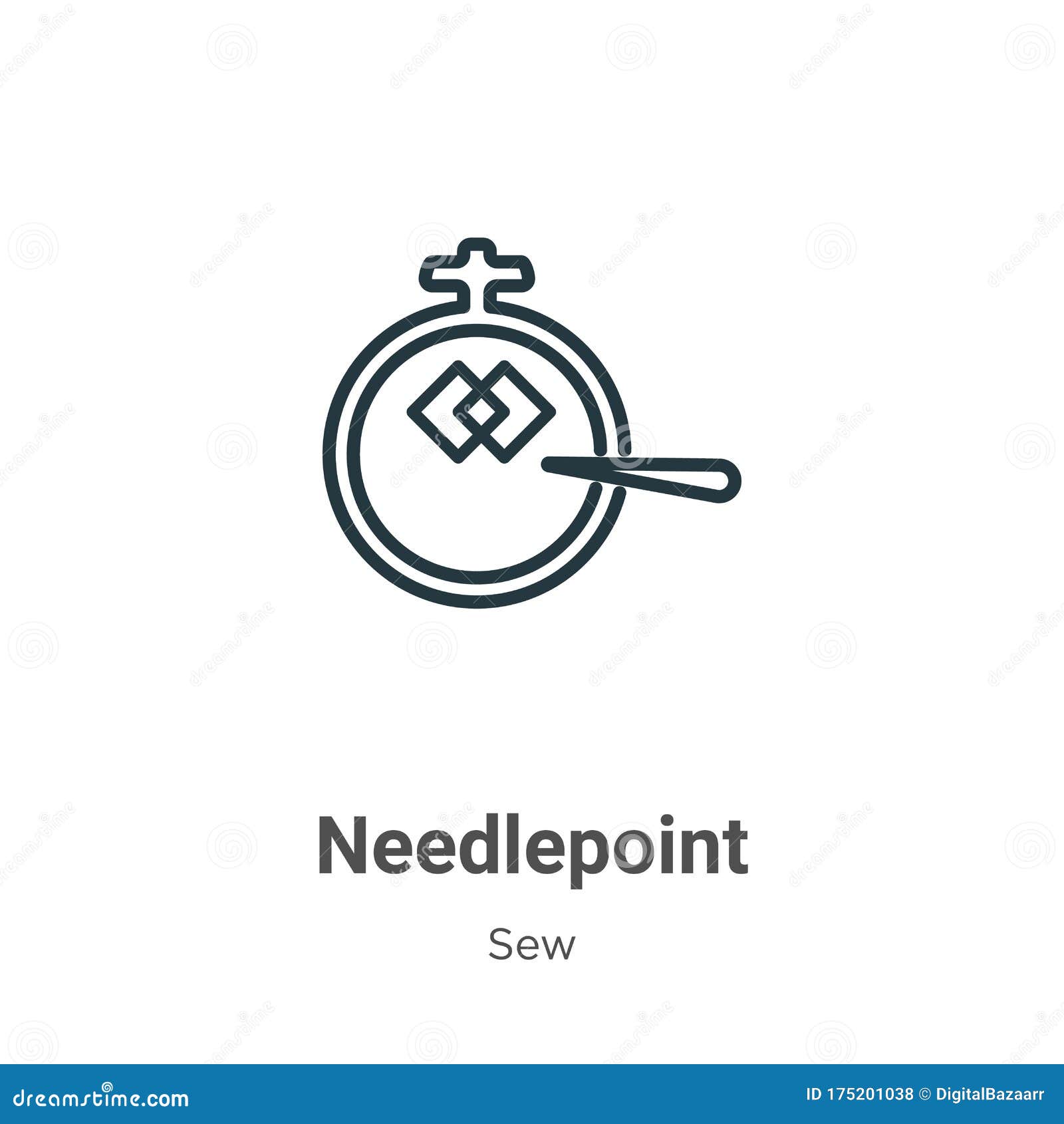 Needlepoint Isolated Icon. Simple Element Illustration From Sew Concept ...