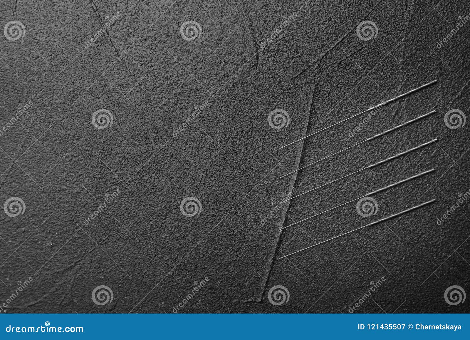 Needles for Acupuncture on Dark Background Stock Image - Image of ...