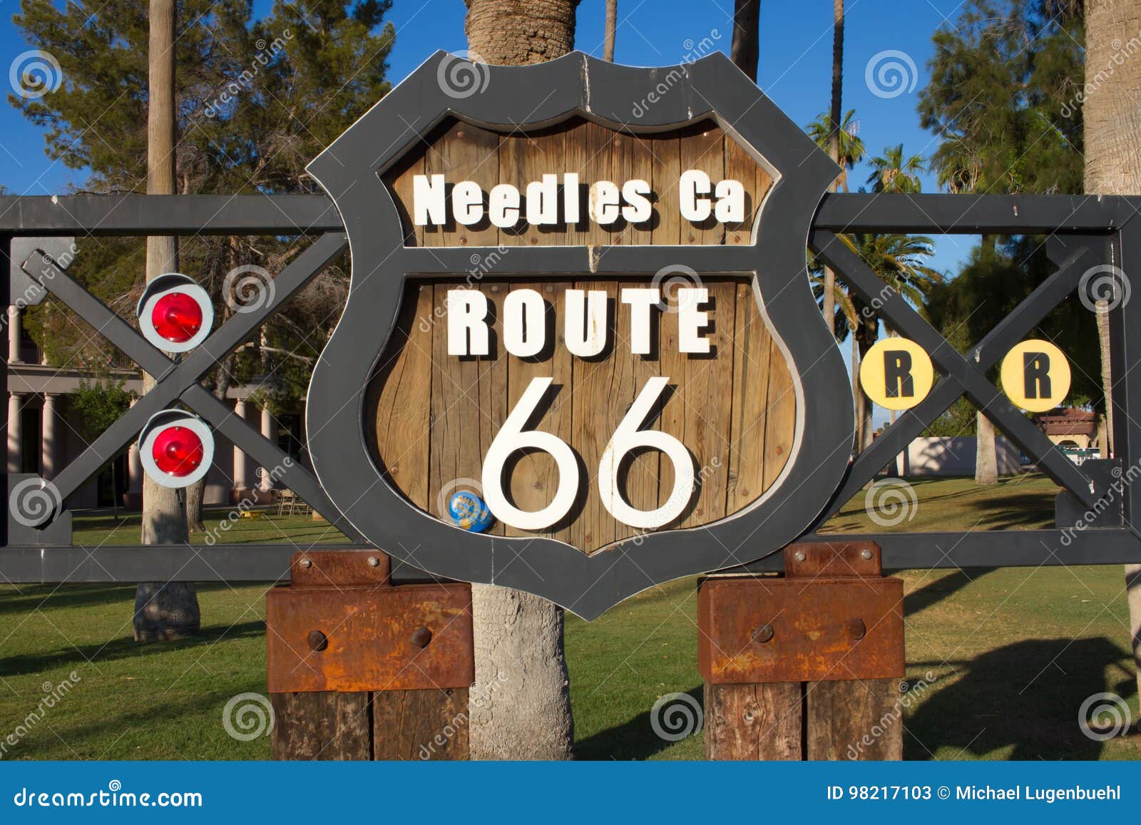 Needles California Route 66 Sign Stock Image - Image of graphic, main ...