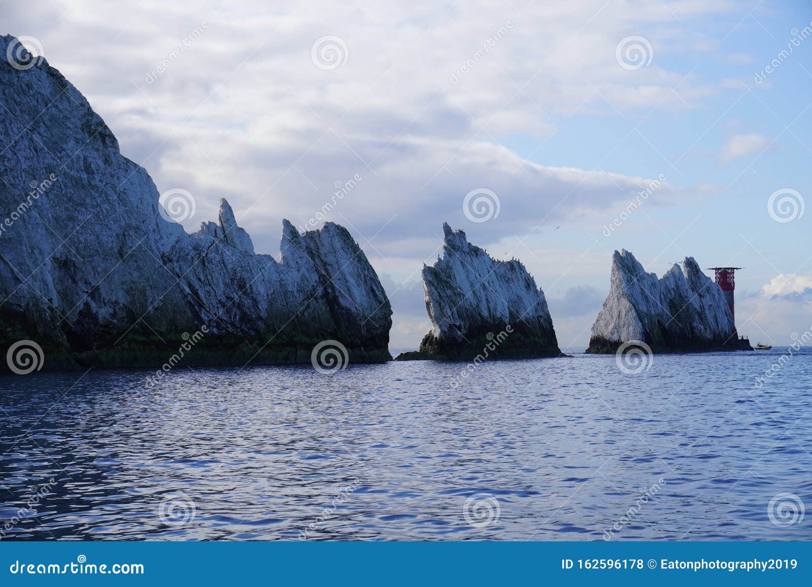 The Needles Isle of Wight in the Sun Stock Photo - Image of cliff ...