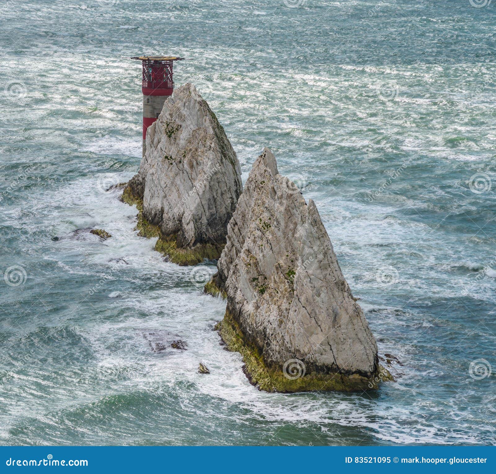 The Needles Lighthouse, the Isle of Wight, Close-up Stock Image - Image ...