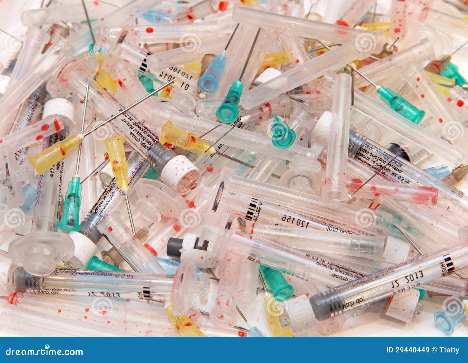 Needles pile stock image. Image of contamination, biohazard - 29440449