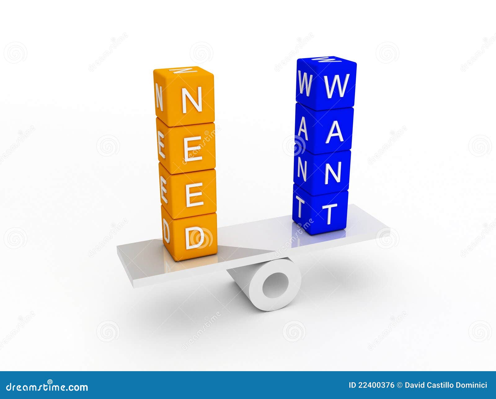 Needs and wants balance stock illustration. Illustration of imbalance ...