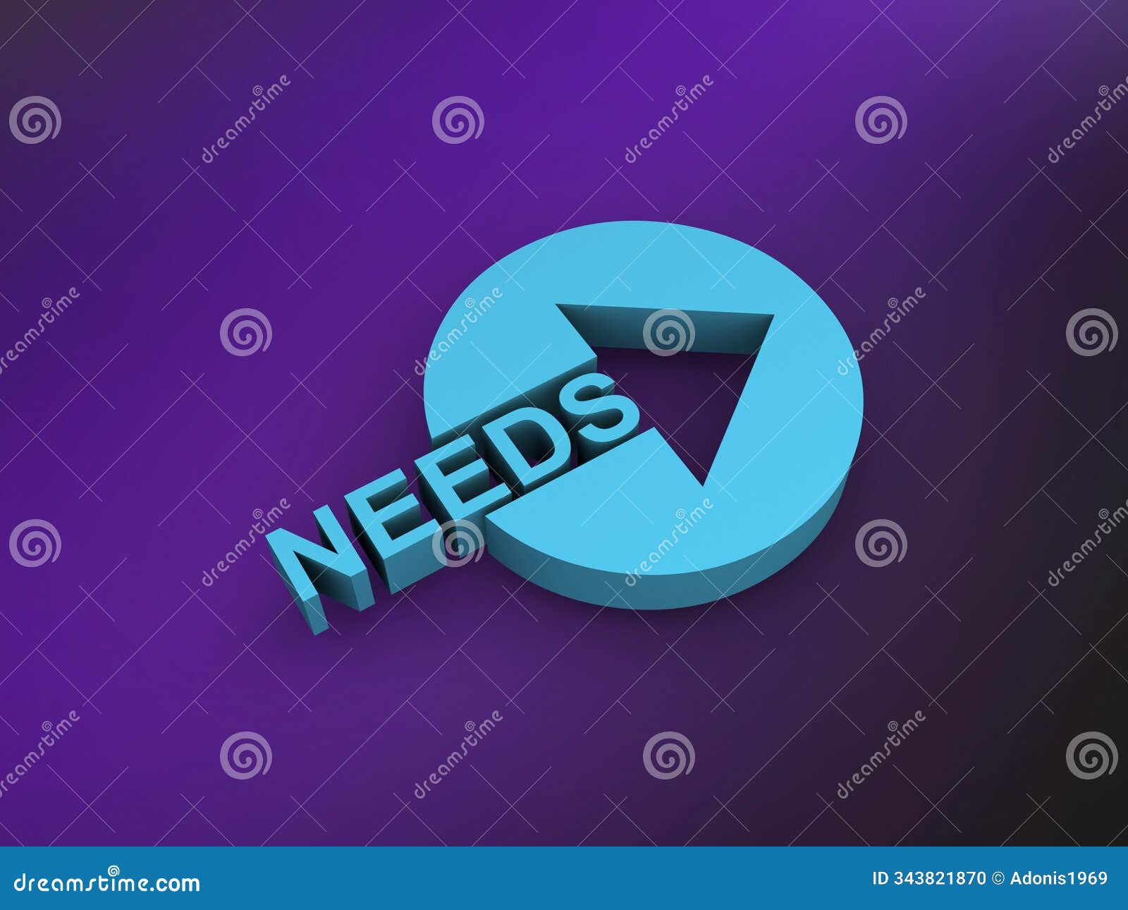 Needs Word Direction on Purple Stock Illustration - Illustration of ...