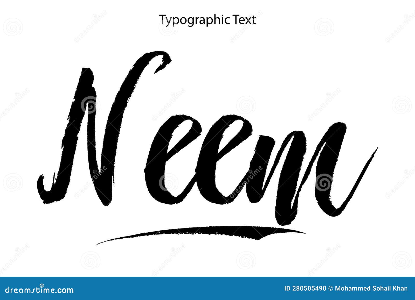 Neem Elegant Typography Lettering Text Vector Design Quote Stock Vector ...