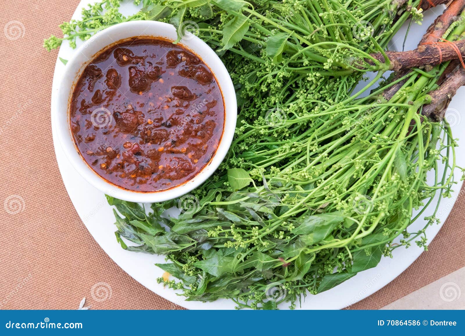 Neem Leaf Food Plate Taste Bitter Sauce Stock Photo - Image of margosic ...