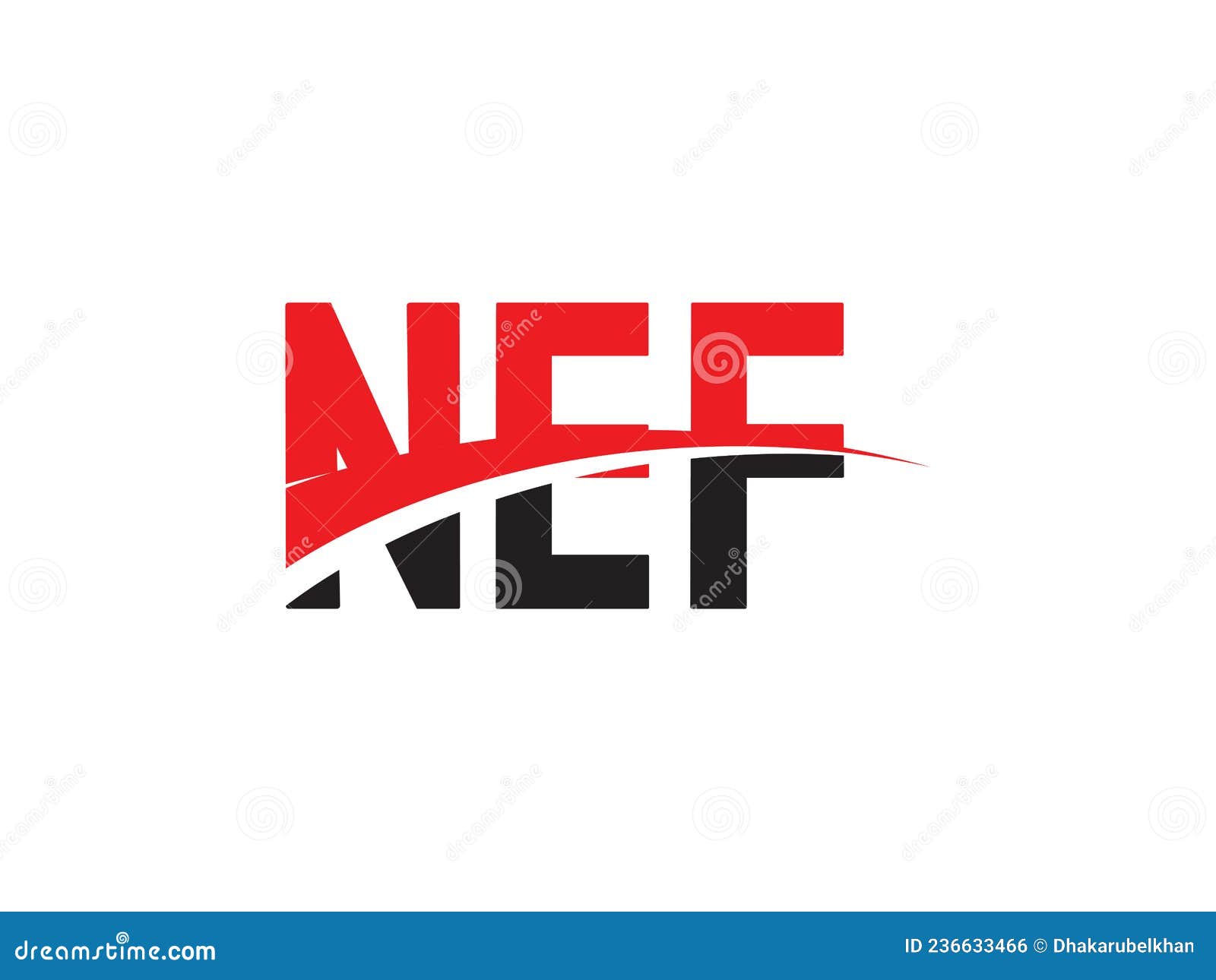 NEF Letter Initial Logo Design Vector Illustration Stock Vector ...