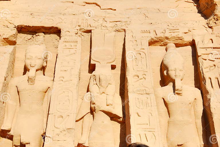 Nefertari and Ramses II stock image. Image of retro, statues - 4066747