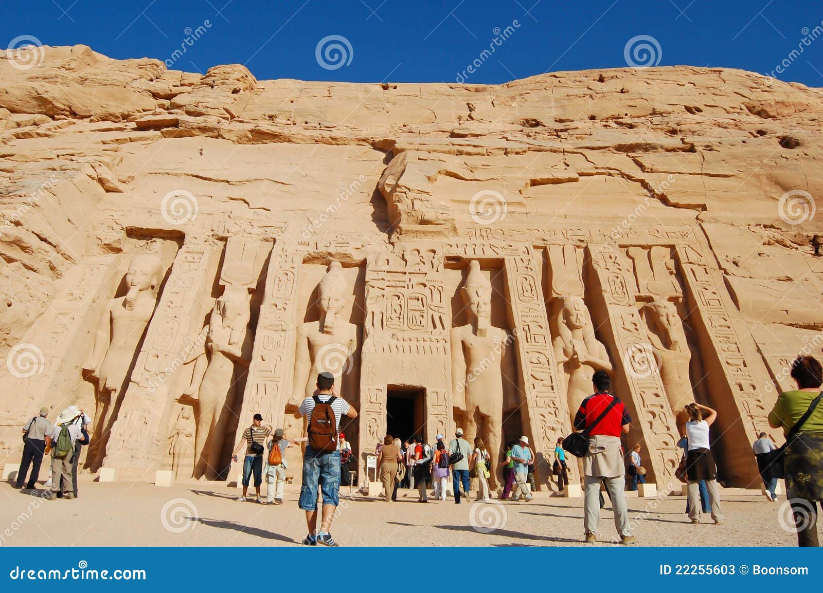 Nefertari S Temple at Abu Simbel Temple Editorial Stock Photo - Image ...