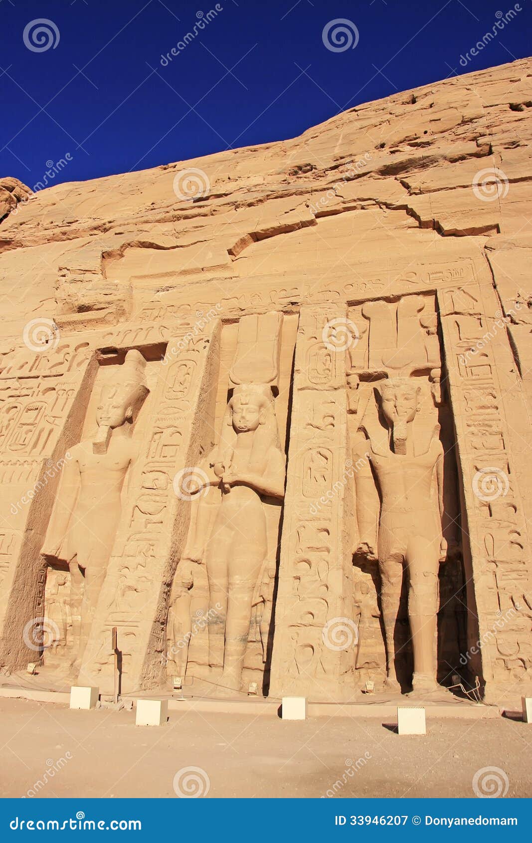Nefertari Temple, Abu Simbel, Nubia Stock Image - Image of ramses ...