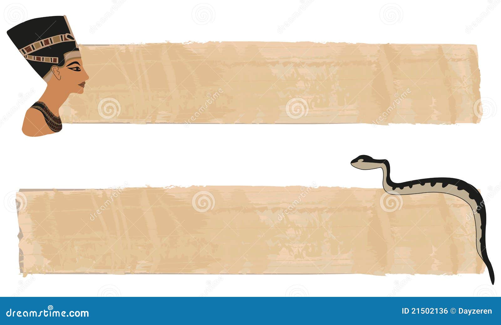 Nefertiti Papyrus Banner Stock Photography | CartoonDealer.com #21502136