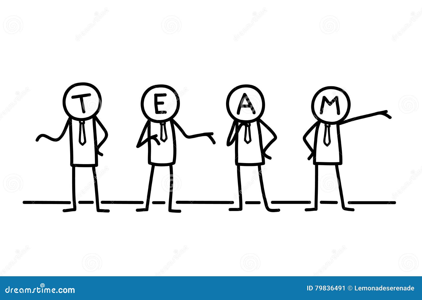 Negócio Team Doodle ilustração do vetor. Ilustração de social - 79836491