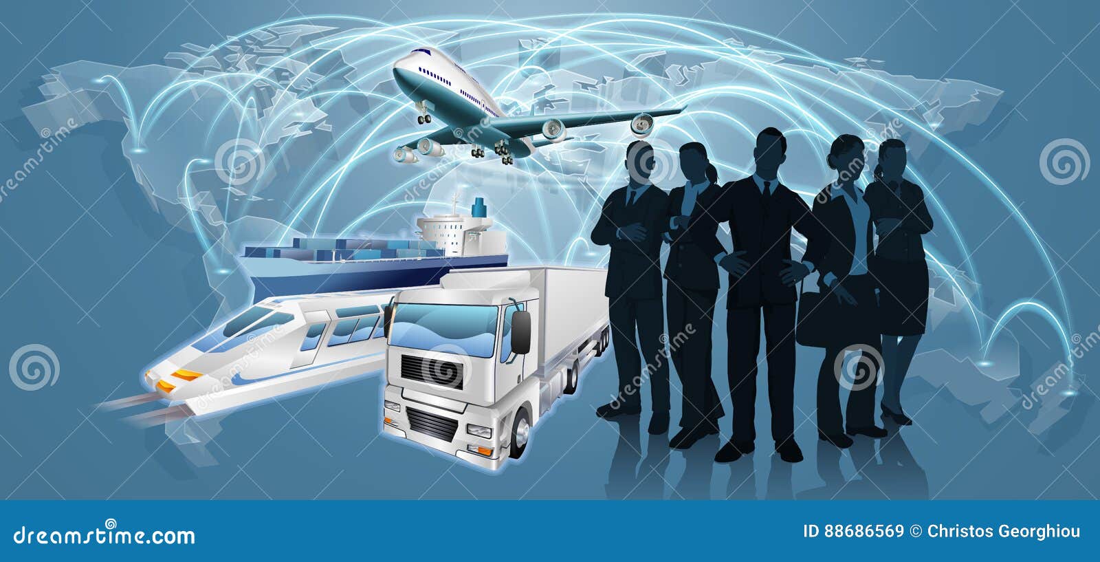 Negócio Team Logistics Concept Ilustração do Vetor - Ilustração de ...