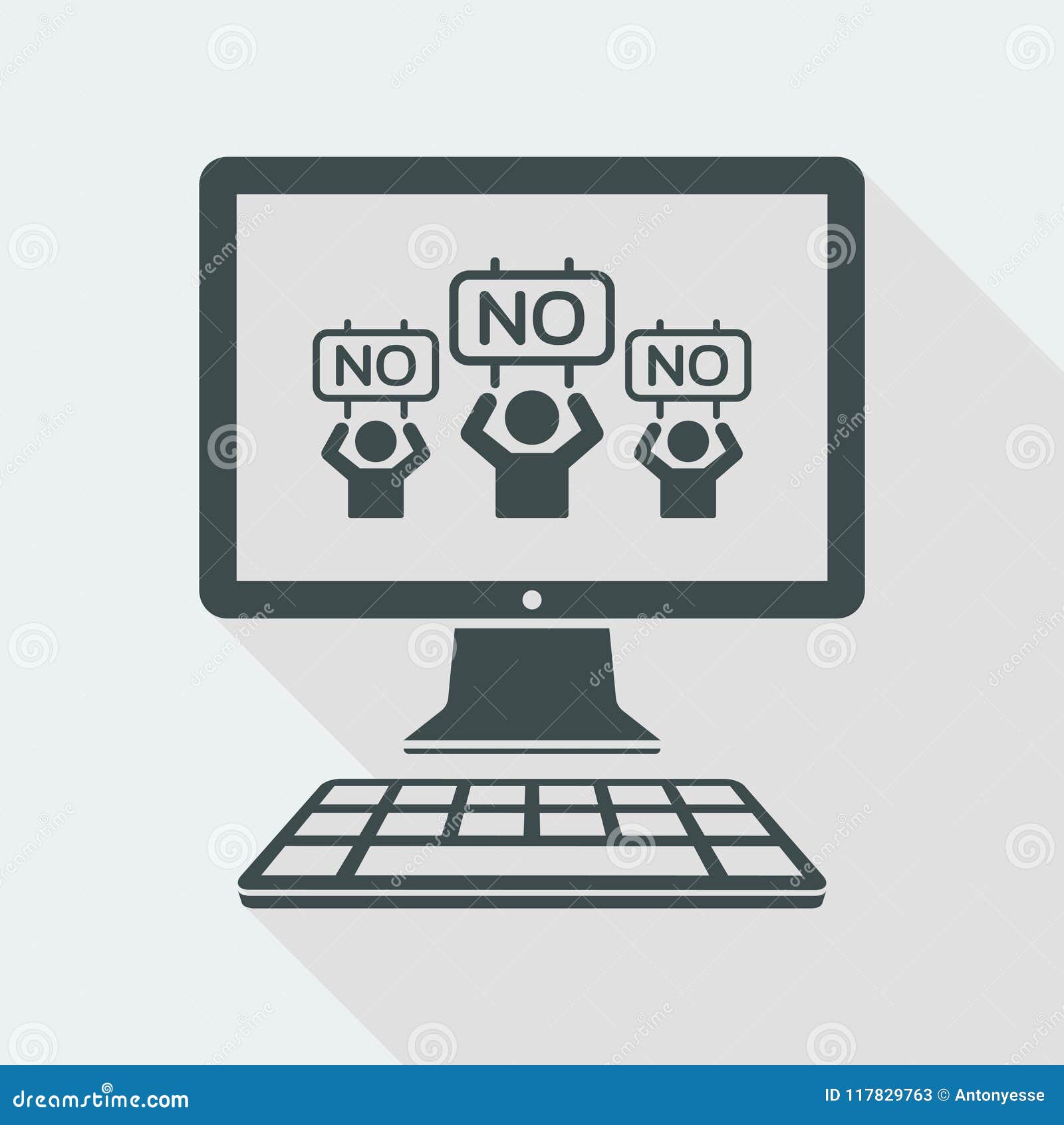 Negation Crowd - Vector Icon for Computer Website or Application Stock ...