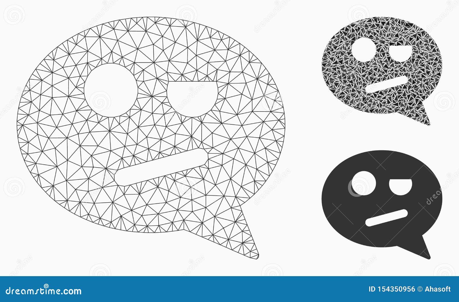 Negation Smiley Message Composition Icon Of Tuberous Elements Royalty ...