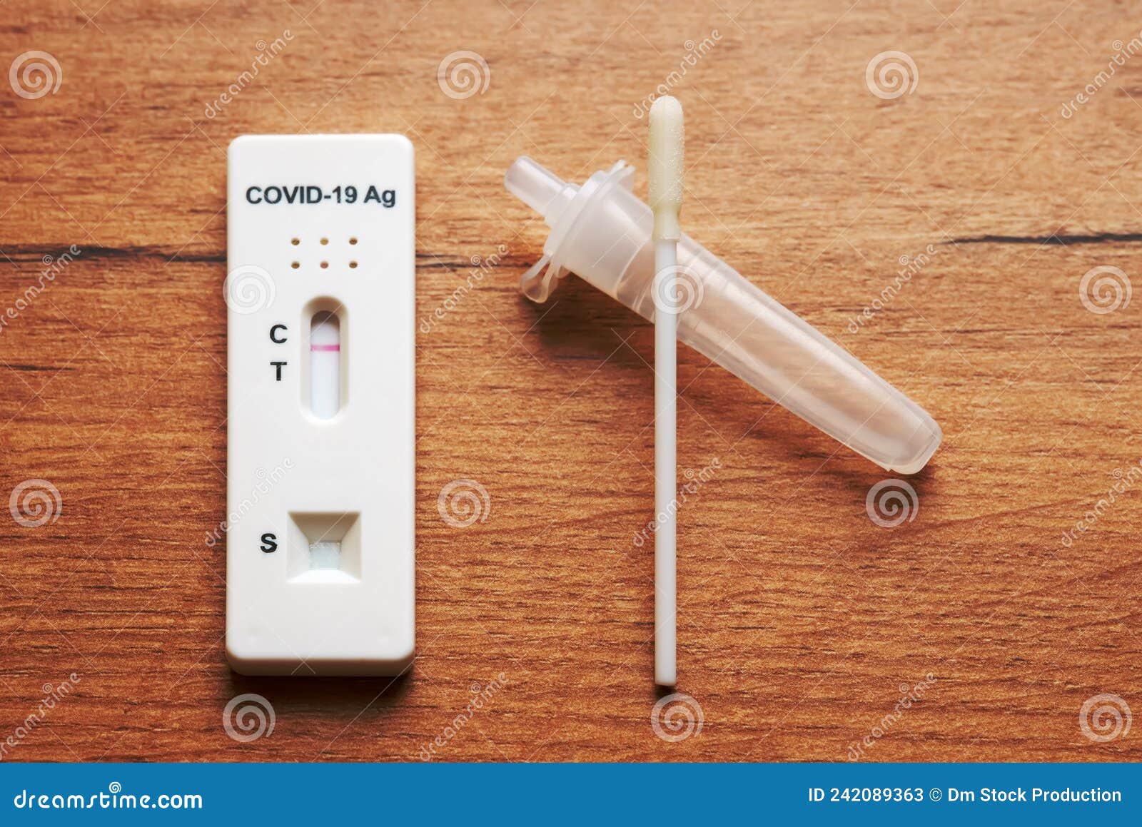 Negative Antigen Rapid Test Stock Image - Image of home, nasopharyngeal ...