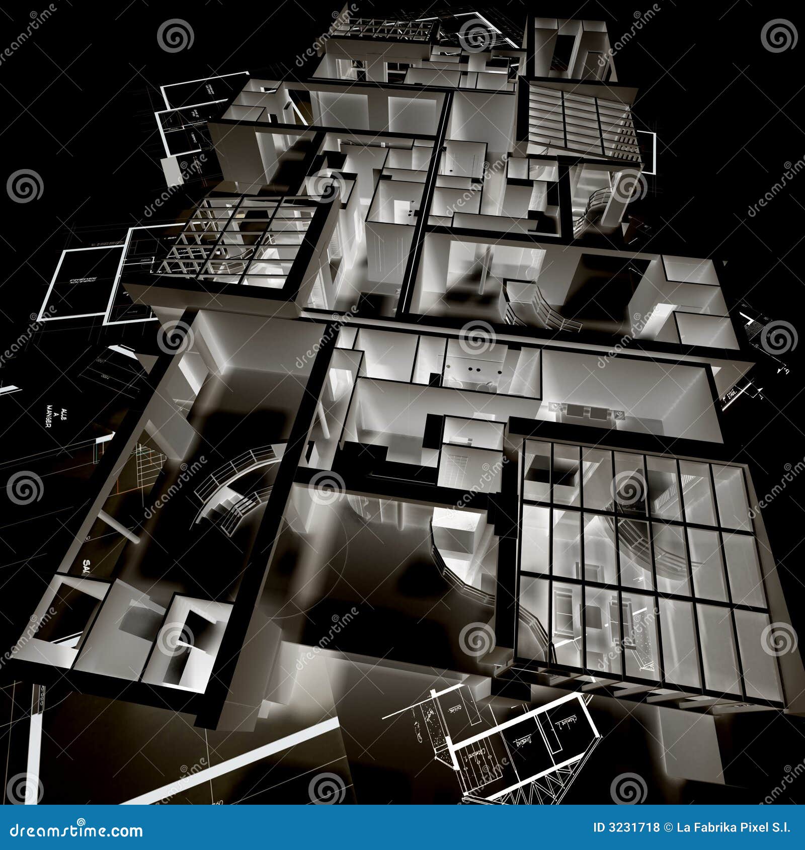 Negative Architecture Mockup Stock Illustration - Illustration of ...