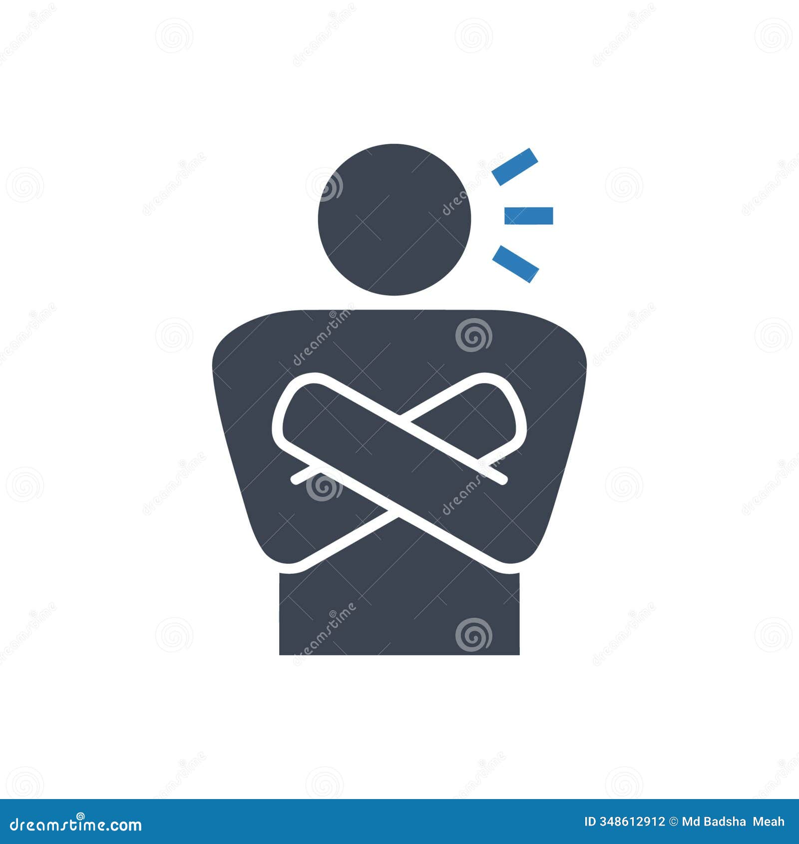 Negative Attitude Person Icon Stock Vector - Illustration of rejection ...