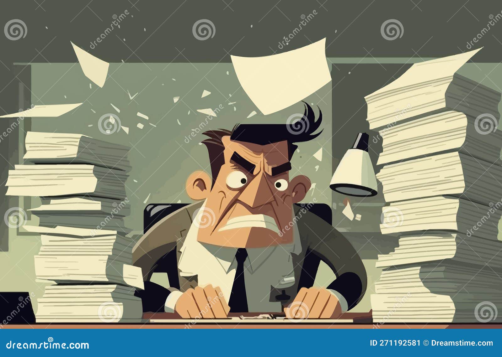 Angry Frustrated Man Walking And Kicking The Garbage, Vector Cartoon ...