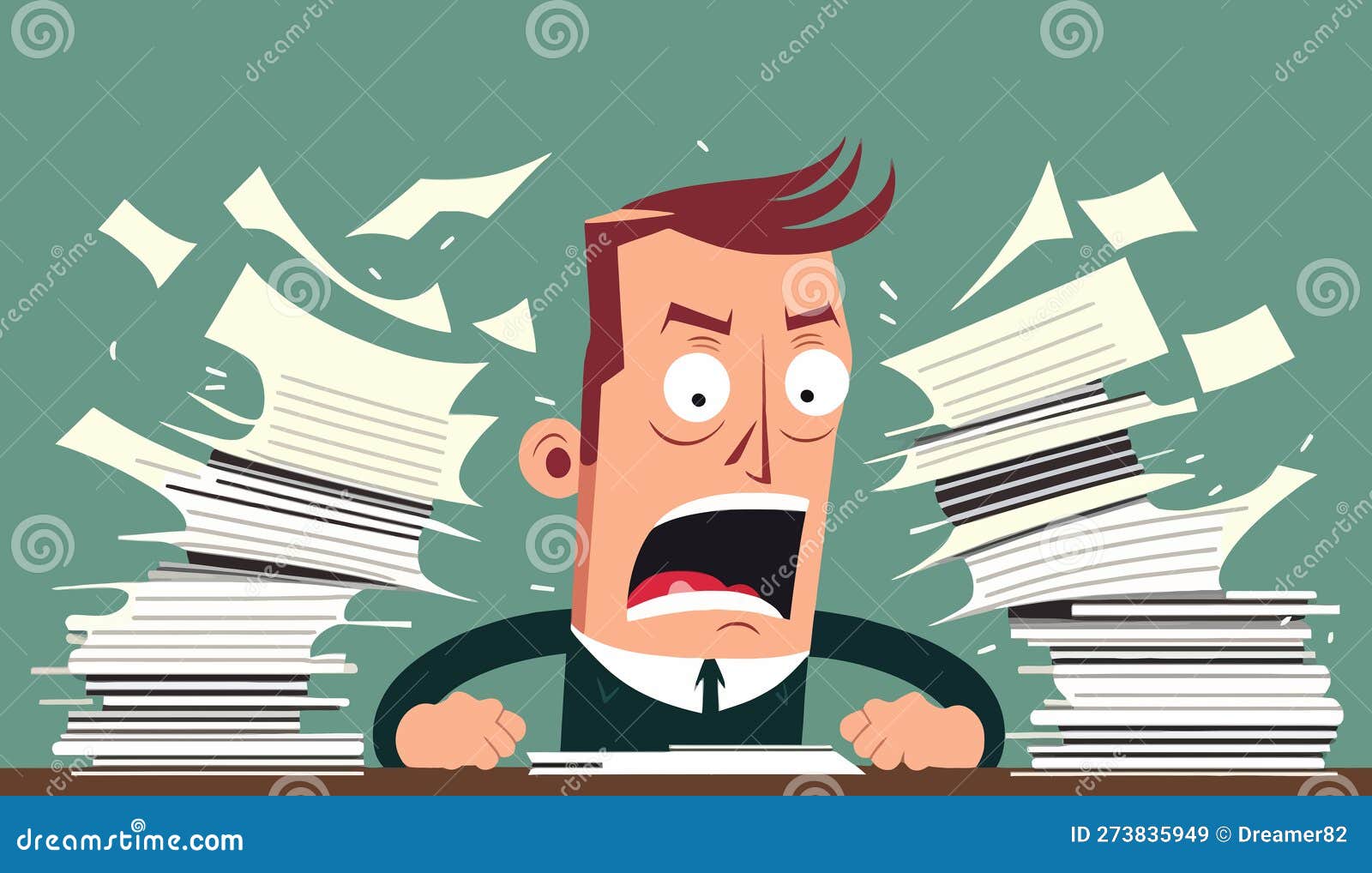 Angry Frustrated Man Walking And Kicking The Garbage, Vector Cartoon ...