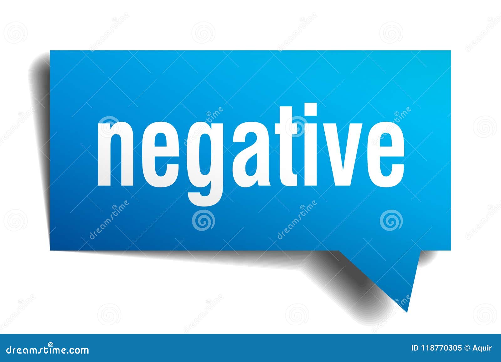Negative Blue 3d Speech Bubble Stock Vector - Illustration of bubble ...